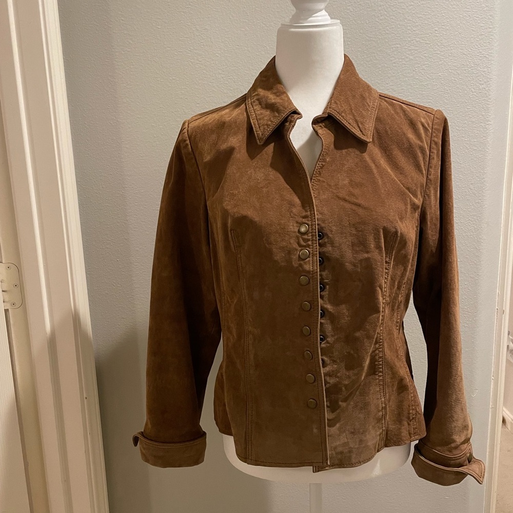 100% Leather, Gorgeous Light Brown Jacket. - Gem